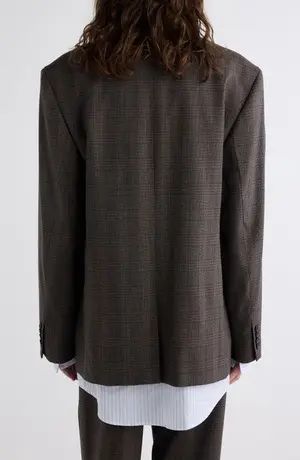 Acne Studios Julago Plaid Wool Blend Blazer