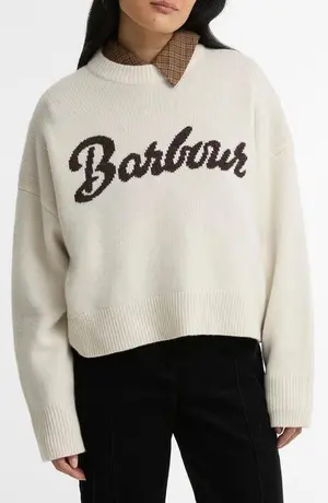 Barbour Ivybridge Wool Crewneck Sweater - Ecru