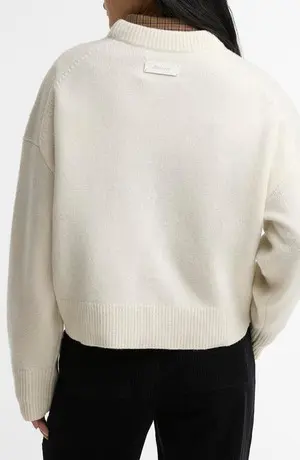 Barbour Ivybridge Wool Crewneck Sweater - Ecru