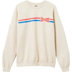 Junk Food Bud Stripe Graphic Sweatshirt - Sand