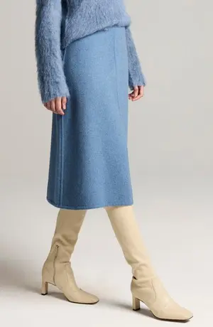 Vince Wool Blend A-line Skirt