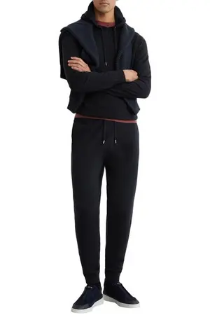 REISS Billings Drawstring Joggers - Navy