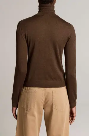 Vince Silk & Cashmere Turtleneck Sweater - Pinewood