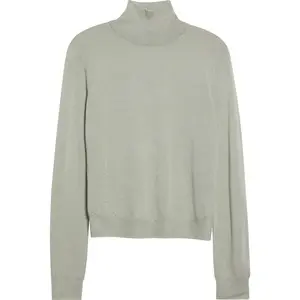 Vince Silk & Cashmere Blend Fine-gauge Turtleneck Sweater - Stone Sage