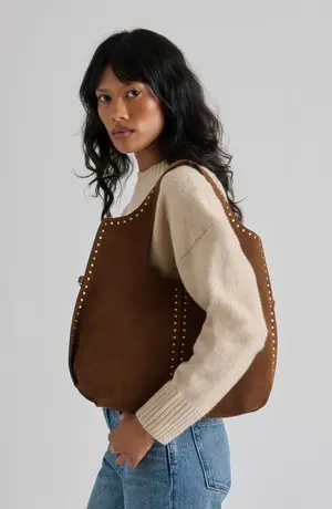 Dolce Vita Sonora Suede Hobo With Studded Trim