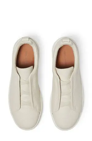 Zegna Triple Stitch™ Leather Slip-on Sneaker