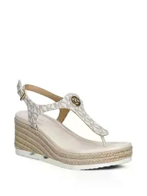 Michael Kors Val Wedge Sandals Flip-flop Style With Exclusive Logo