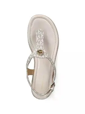 Michael Kors Val Wedge Sandals Flip-flop Style With Exclusive Logo