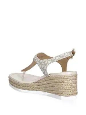 Michael Kors Val Wedge Sandals Flip-flop Style With Exclusive Logo