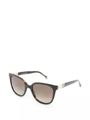 Carolina Herrera Tortoiseshell-effect Square-frame Sunglasses