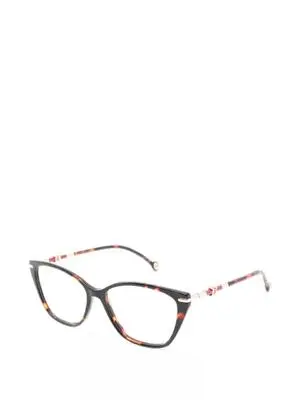 Carolina Herrera Tortoiseshell-effect Square-frame Glasses