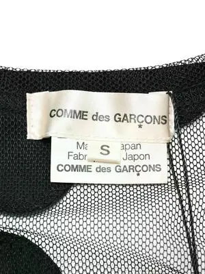 Comme Des Garçons Mesh Flower Appliqué Blouse