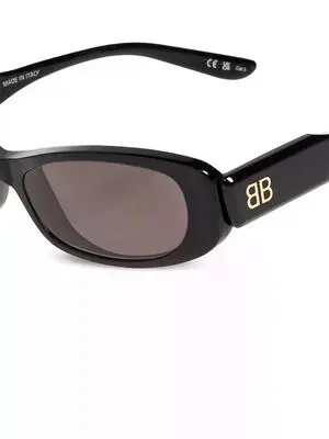 Balenciaga Logo Plaque Rectangle Sunglasses
