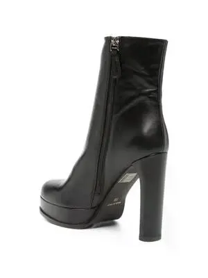 CHANTAL Platform Leather Ankle Boots