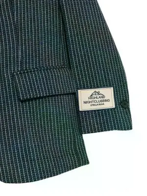 STELLA NOVA Check-pattern Logo-patch Blazer