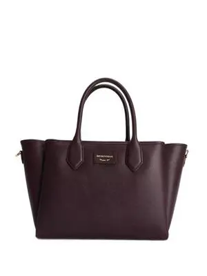 Emporio Armani Logo-patch Pebbled Tote Bag