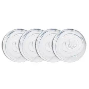 STONE + LAIN Brighton Porcelain 4-piece Salad Plate Set - Gray