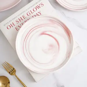 STONE + LAIN Brighton Porcelain 4-piece Salad Plate Set - Pink