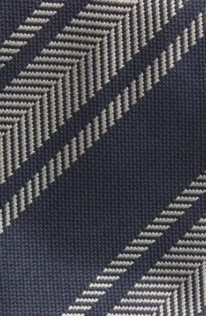 JACK VICTOR Chevron Silk Tie
