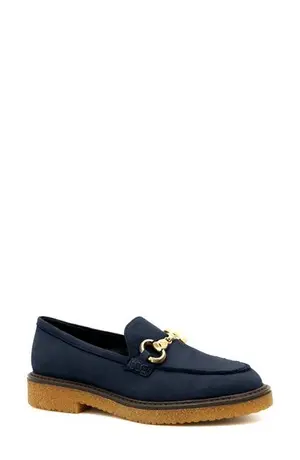 AMALFI BY RANGONI Balzello Leather Loafer - Navy