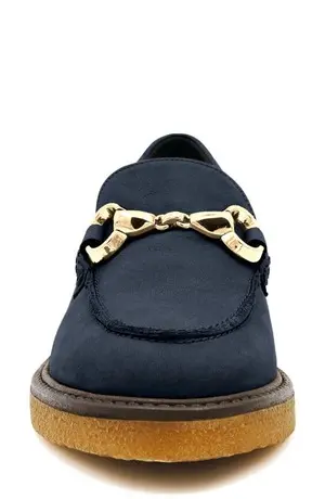 AMALFI BY RANGONI Balzello Leather Loafer - Navy
