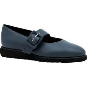 AMALFI BY RANGONI Energia Leather Mary Jane Flat - Navy