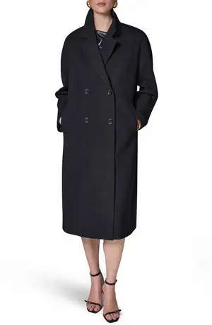Donna Karan New York Double Breasted Slouch Coat