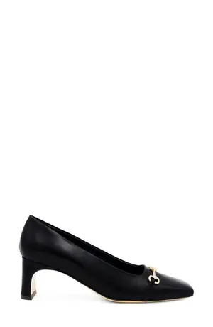 AMALFI BY RANGONI Sesto Leather Pointed Toe Pump - Black