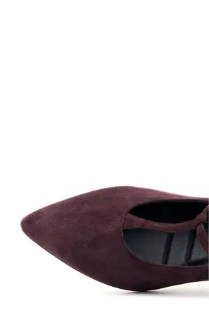 AMALFI BY RANGONI Acciaio Leather T-strap Pump - Plum