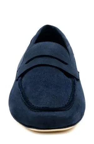 AMALFI BY RANGONI Ganzo Leather Loafer - Navy