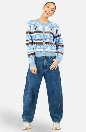 YUMI Polar Bear Fairisle Cardigan