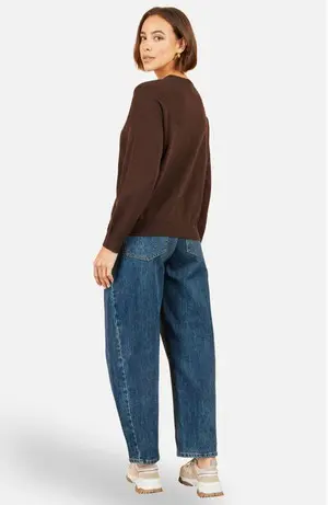 YUMI Dalmatian Intarsia Relaxed Jumper