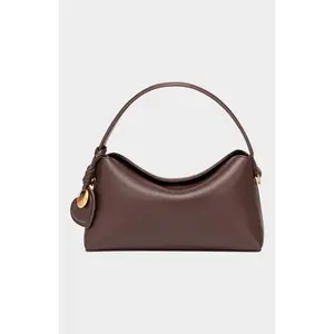 MI BOLSA LONDON Camilla Genuine Sheep Leather Top Handle Bag - Mocha