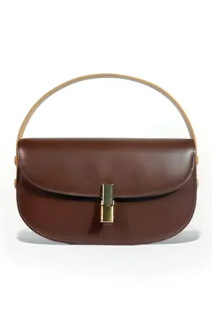 MI BOLSA LONDON Genuine Nappa Leather Top Handle Bag