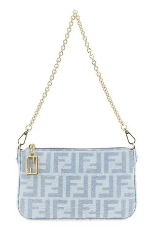 Fendi Baguette' Pouch - Light Blue