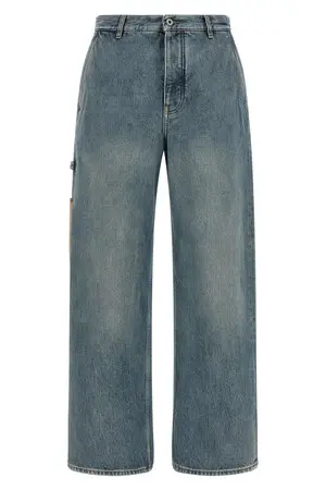 Loewe Leather Pocket Jeans - Blue