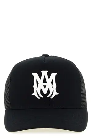 Amiri Ma Logo Trucker' Hat With Mesh - Black
