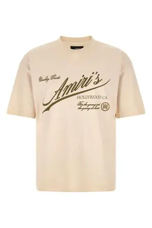 Amiri T-shirt With Cryst Qlty Goods Lj Skate' Print - Beige