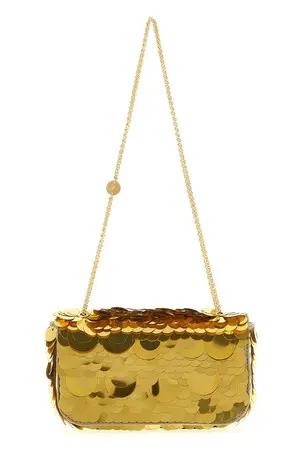 Rabanne Sparkle Baguette Mini' Shoulder Bag - Gold