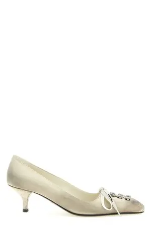 Prada Leather Pumps With Laces