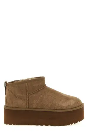 UGG Classic Ultra Mini Platform' Ankle Boots - Brown