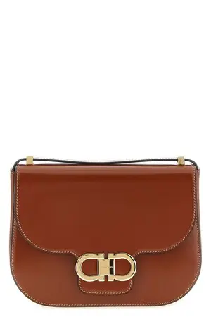 FERRAGAMO Double Gancini' Closure Shoulder Bag