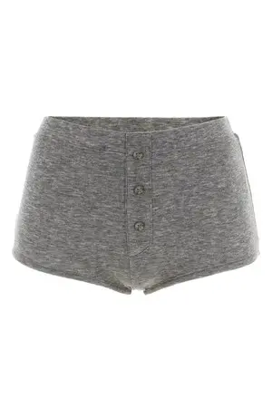 ENTIRE STUDIOS 'booty' Button Shorts Gray