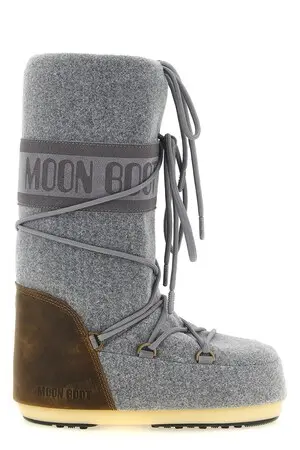 Moon Boot Icon Nubuck Felt' Boots - Gray