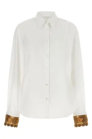 Dries Van Noten Shirt With Embroidered Cuffs - White
