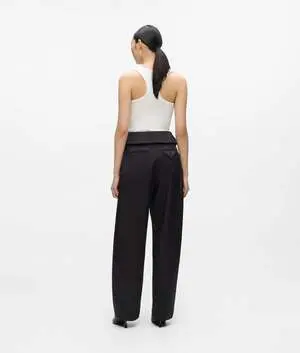 Karl Lagerfeld Kl Studio Satin Barrel-leg Pants