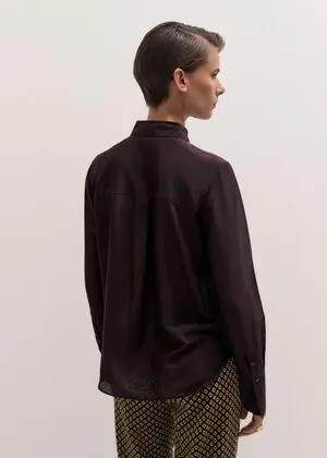 ME+EM Silk Cotton Cloud Shirt With Front Tie Detail