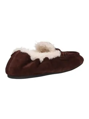 Miu Miu Suede And Shearling Loafers