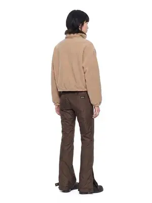 Miu Miu Technical Fabric Flared Pants - Brown