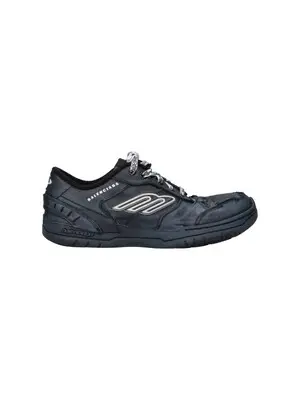 Balenciaga Hamptons" Calfskin Sneakers - Black
